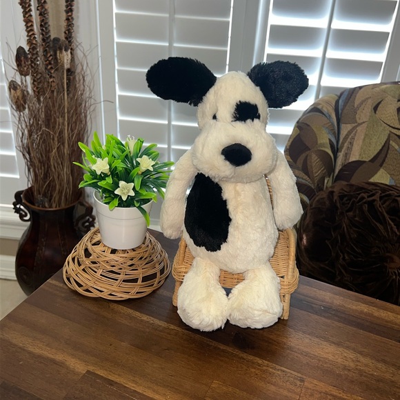 Jellycat | Toys | Jellycat Bashful Puppy Dog Plush 2 Black Cream | Poshmark